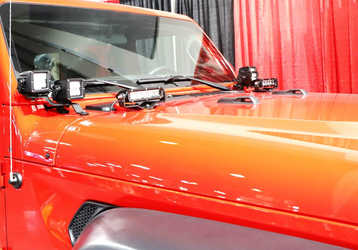 Bonnet Light Bar Brackets - JL – TYCAM 4x4